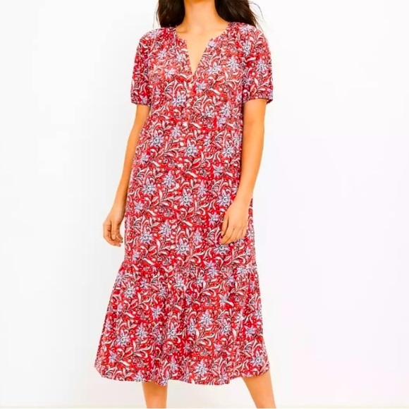 LOFT | Dresses | Nwt Loft Tiered Shift Spring Summer Dress | Poshmark